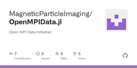 GitHub MagneticParticleImaging OpenMPIData Jl Open MPI Data Initiative