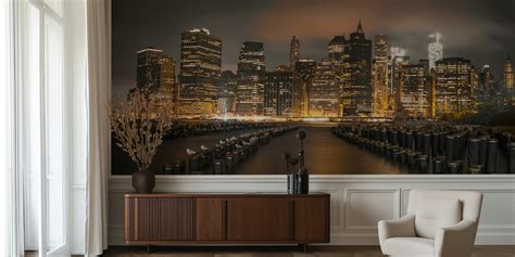 Lower Manhattan Night Skyline Wallpaper