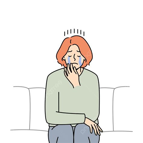 불행한 여자 울음은 우울증에 시달린다 여성 우울증 울다 Png 일러스트 및 벡터 에 대한 무료 다운로드 Pngtree