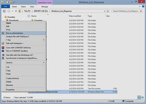 Brimor Labs Brief Windows Live Response Tool Collection Walkthrough