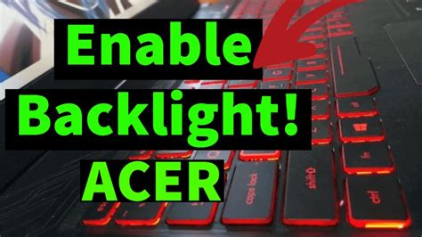 How To Turn On Keyboard Light On Acer Laptop Enable Keyboard Light YouTube