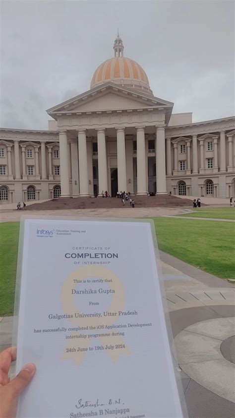 darshika gupta on linkedin internship iosdevelopment swift infosys