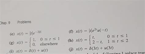 Solved BASIC PROBLEMS Determine The Laplace Transform Chegg
