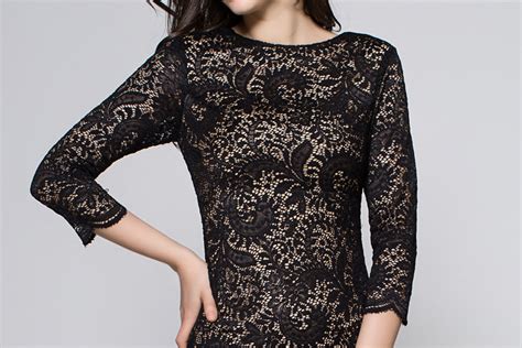 Celebrity Inspired Black Lace Cocktail Party Dress Thecelebritydresses