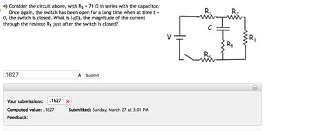Solved Rc Circuit Problemplease Help With 4 Consider The