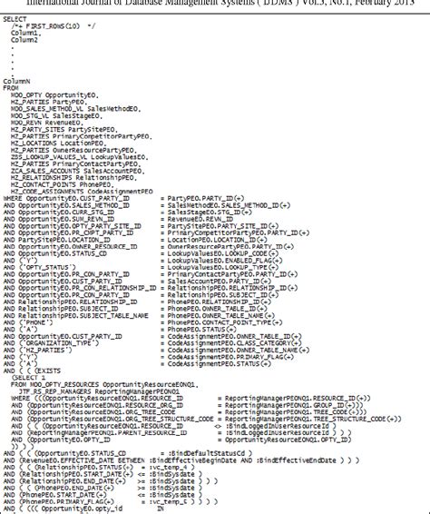 Figure 1 From Optimization Of Dynamically Generated Sql Queries For