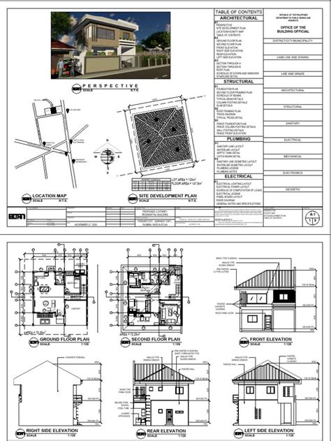 The Document Contains An Architectural Plan For A Building Project It