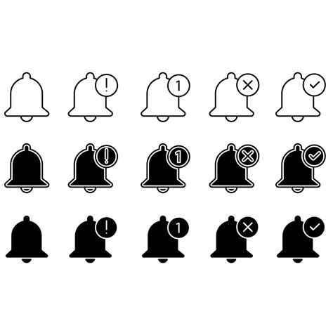 Notification Icon Vector Set Alarm Illustration Sign Collection Message Symbol Or Logo