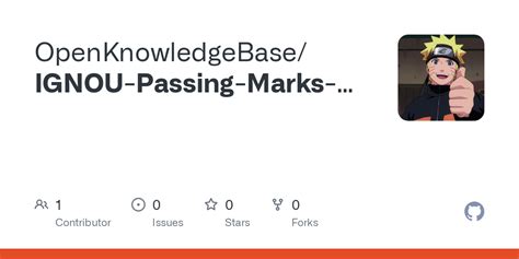 Issues OpenKnowledgeBase IGNOU Passing Marks Guide GitHub