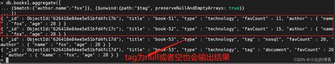 Mongodb——聚合管道之unwind操作mongodb Unwind Csdn博客