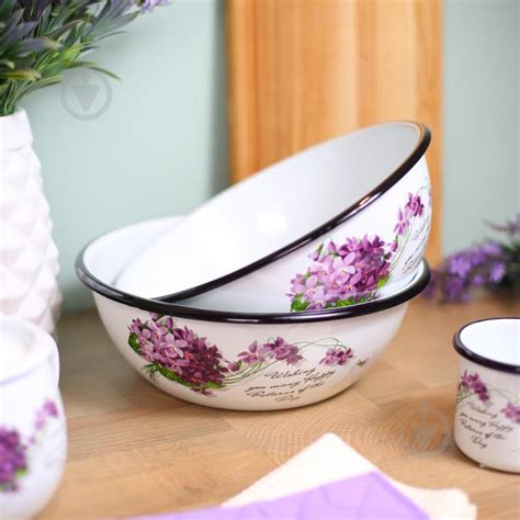 ᐉ Миска емальована Idilia 2 5 л Віола • Краща ціна в Києві Україні • Купити в Епіцентр