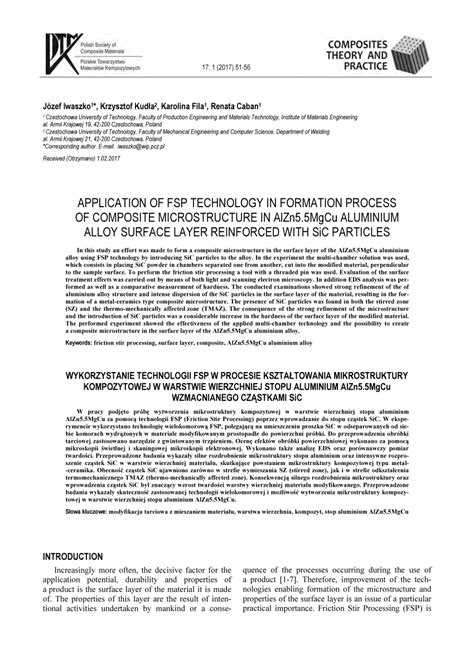 Pdf Application Of Fsp Technology In Formation Process Of Composite Microstructure In Alzn5