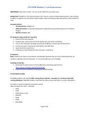 Module Lab Instructions Pdf CIS M Module Lab Instructions IMPORTANT Start From