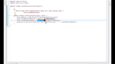 How To Get Last Modification Date Of A File Using Java Youtube