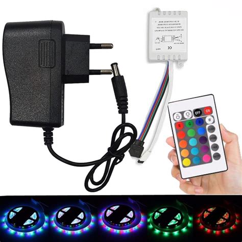 Блок питания с контроллером для светодиодной RGB ленты Solar SMD3528 12 ...