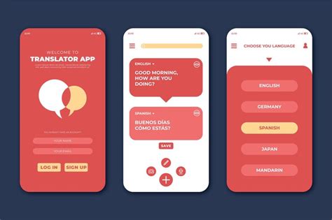 Premium Vector Interface For Translating Application