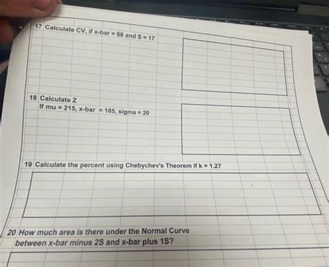 Solved Calculate CV If X Bar And S Calculate Chegg Com