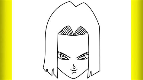 How To Draw Android 17 Face Step By Step Drawing Creation Youtube