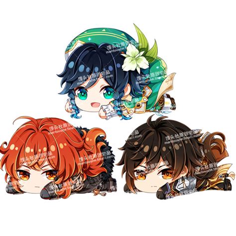 Game Genshin Impact Plush Pillow Doll Lumine Diluc Kawaii Cartoon Hu