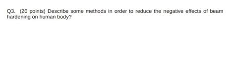 solved q3 20 points describe some methods in order to