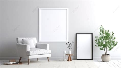 장식 포스터 프레임 3d 렌더링이 있는 현대적인 흰색 방 포스터 카드 비즈니스 프레임 브로셔 프레임 배경 일러스트 및 사진 무료 다운로드 Pngtree
