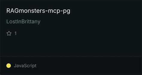 Getmonsters Ragmonsters Custom Postgresql Mcp Server Glama