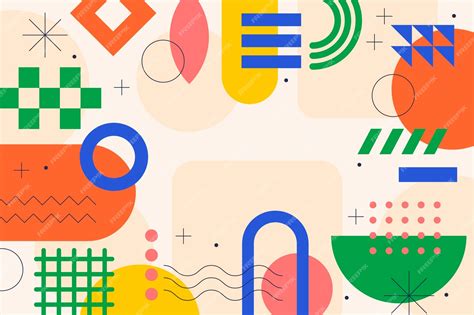 Premium Vector Flat Abstract Background With Geometric Shapes