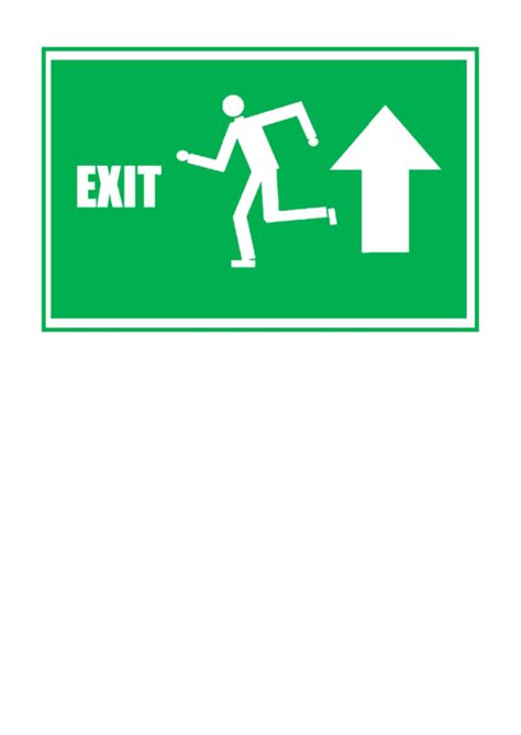 Exit Sign Template Printable Pdf Download
