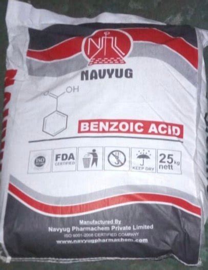 Benzoic Acid For Food And Resins Packaging Type Hdpe Bags At Rs 95kilogram In New Delhi