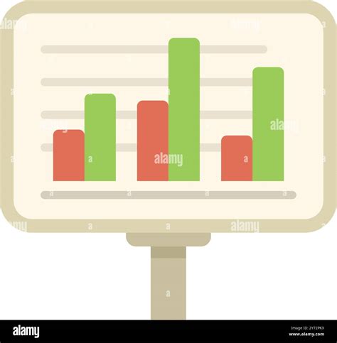 This Minimal Design Icon Features A Flip Chart Displaying A Bar Chart