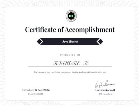 Kishore K On Linkedin Java Hackerrank Codingskills Continuouslearning