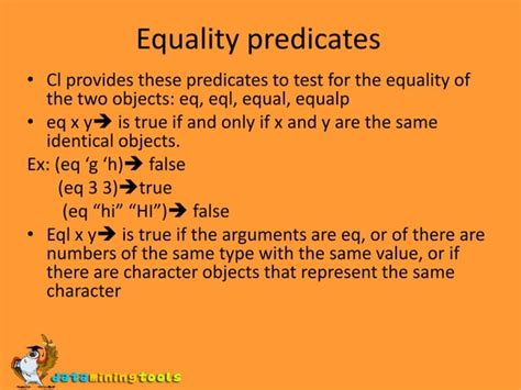 Lisppredicates In Lisp Ppt