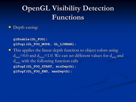 Ppt Opengl Visibility Detection Functions By Ravindra R Patil 15cs62 Powerpoint