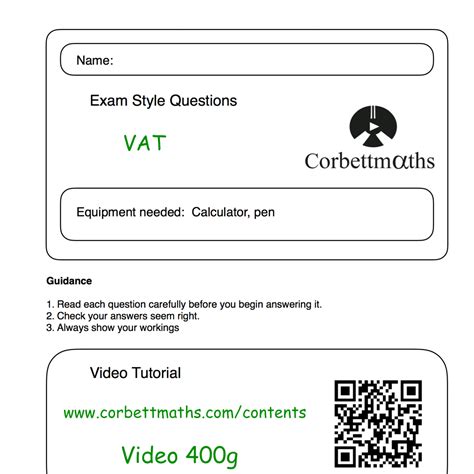 Vat Practice Questions