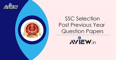 Ssc Selection Post Previous Year Question Papers Pdf