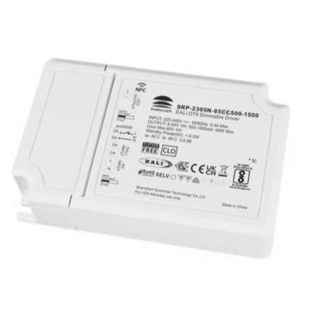 65W DALI 2 DT6 Constant Current LED Driver Model No SRP 2305N 65CC500 1500 At 4700 Piece