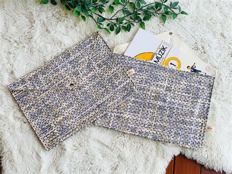 Fabric File Holder A4 Size Document Bag Laptop Case Cotton File Pocket Textile Organizer