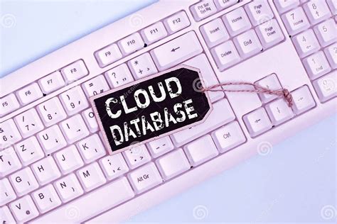 Text Sign Showing Cloud Database Word For Optimized Or Built For A Virtualized Computing
