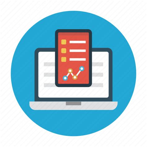 Analytic Laptop Online Report Sheet Icon Download On Iconfinder