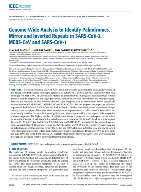 Pdf Genome Wide Analysis To Identify Palindromes Mirror And Inverted