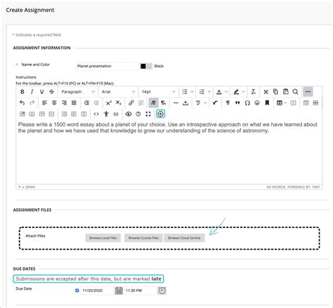 Create And Edit Assignments