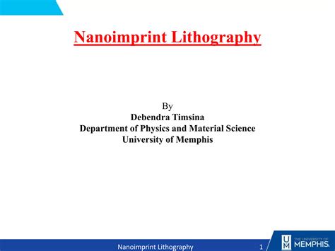 Nanoimprint Lithography Pptx