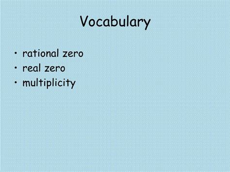 Ppt Zeros Of Polynomial Functions Powerpoint Presentation Free Download Id 734796