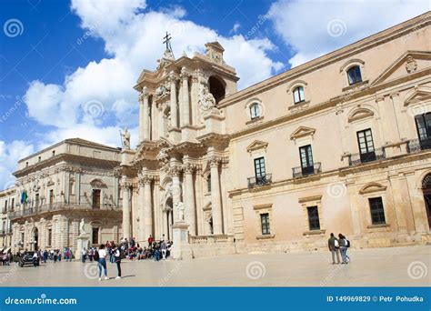 Syracuse Italy Apr 10th 2019 Beautiful Roman Catholic Cathedral Of