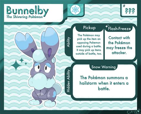 A Few Years Ago I Made An Ice Type Variant Of Bunnelby Well Heres
