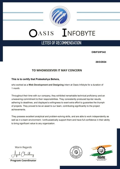 prateekshya behera on linkedin oasisinfobyte oasisinfobyteinternship