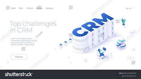 Crm Isometric Vector Illustration Customer Relationship Stock Vector Royalty Free 2234358159