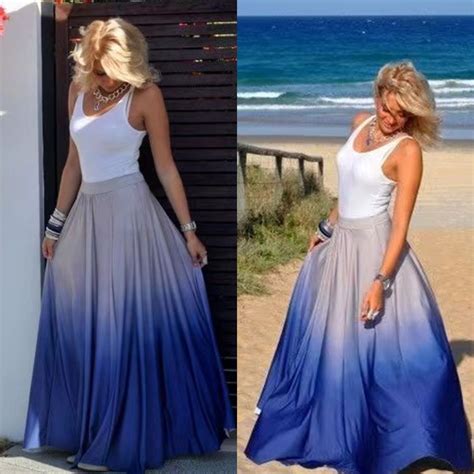Two Piece Gradient Royal Blue Prom Dresses · Dressydances · Online