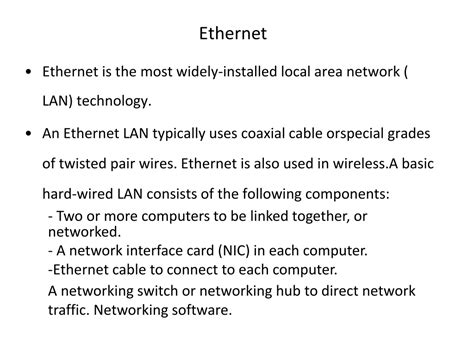 Ppt Lan Technologies Powerpoint Presentation Free Download Id 9563444