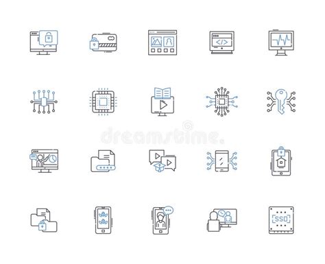 Middleware Line Icons Collection Integration Platform Infrastructure
